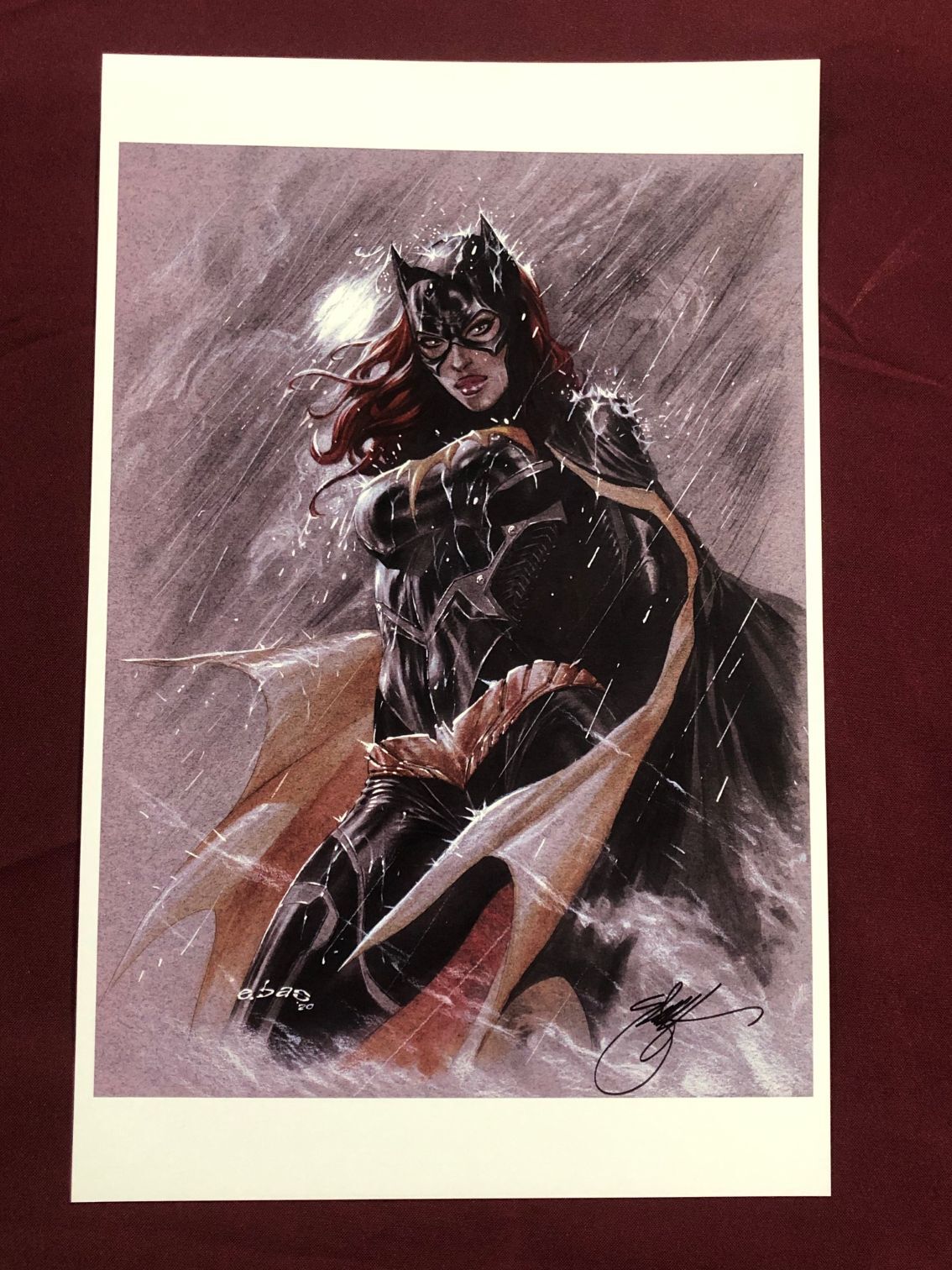 Batgirl Rain Signed Print Poster 11x17" NM Shppd Flat Ebas Eric ...