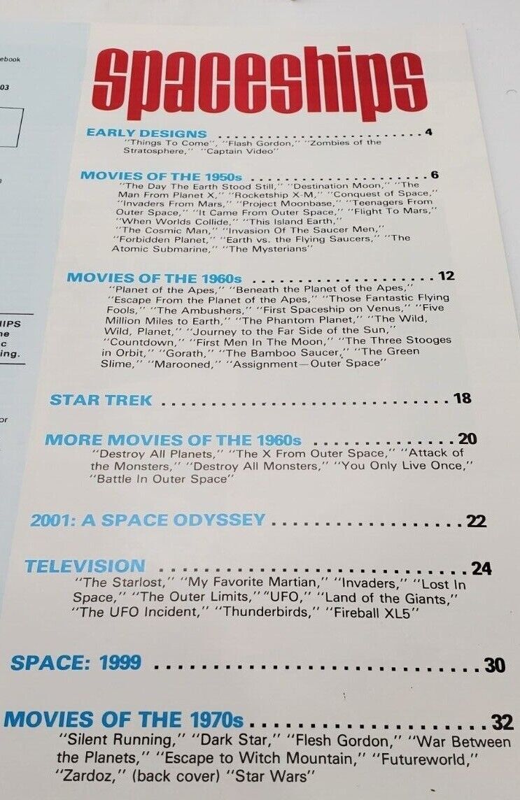 Starlog Photo Guidebook Spaceships Magazine (1977) Flash Gordan to Star ...