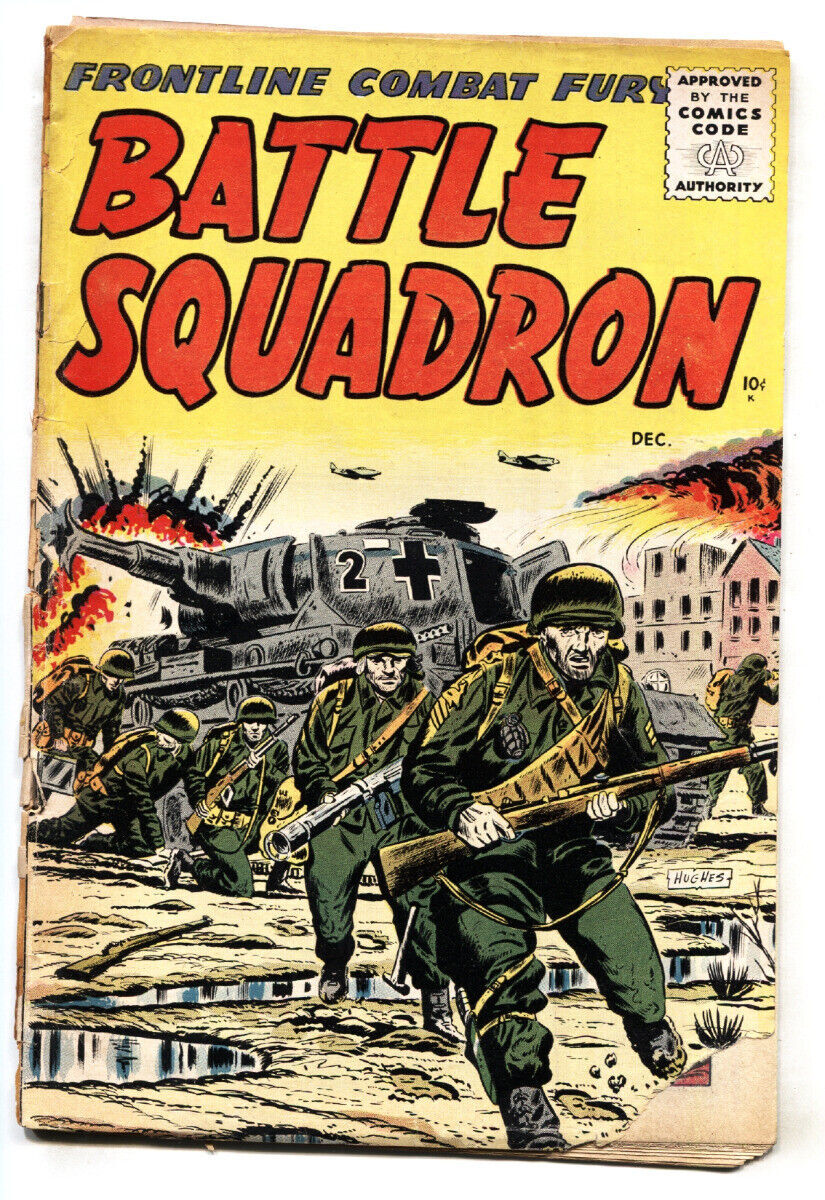 Battle Squadron #5--1955--Nazi tank battle--WWII--War stories--comic ...