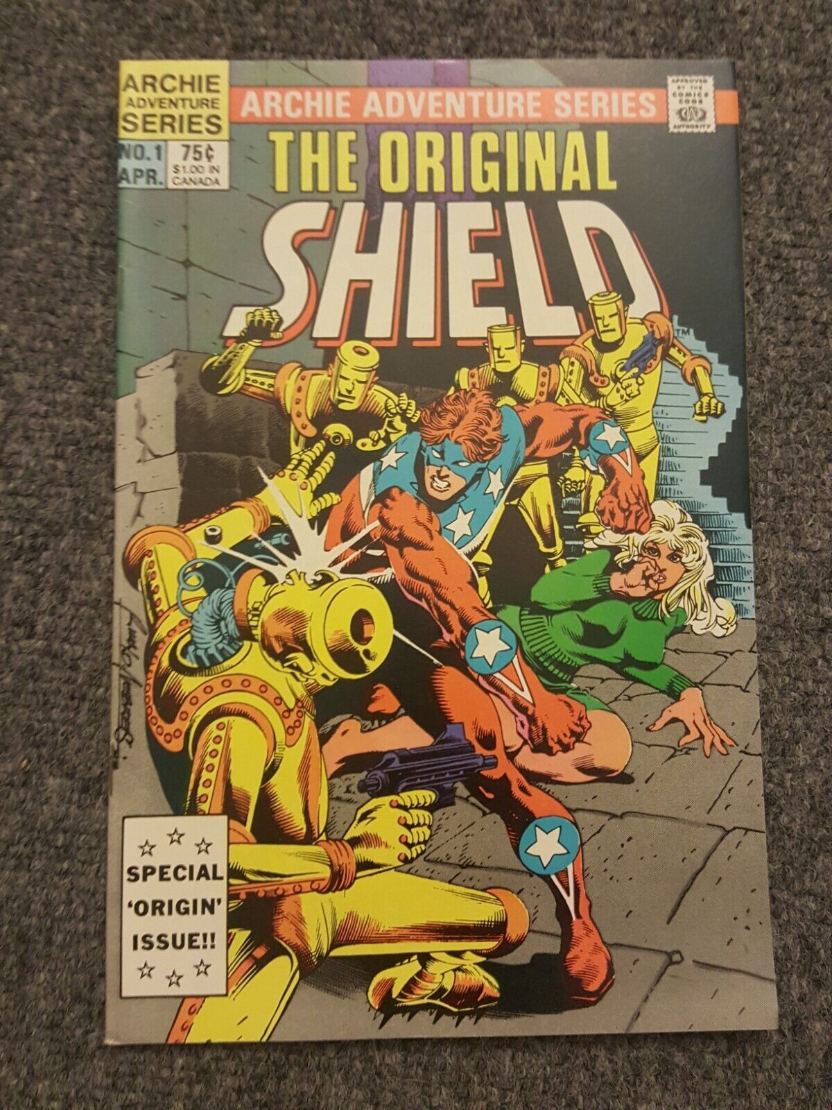 ORIGINAL SHIELD #1,2,4 Archie Adventure Series 1984 lot of 3 comic ...