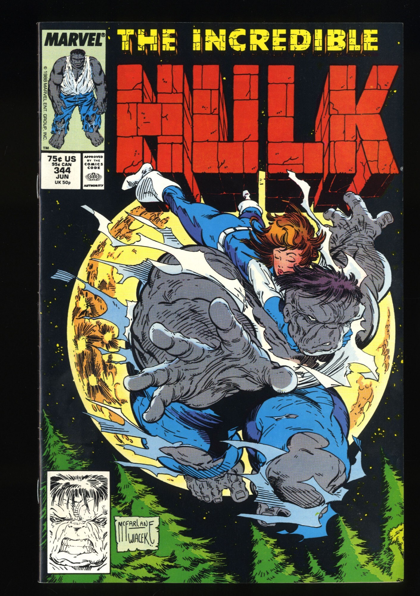 Incredible Hulk #344 VF- 7.5 Todd McFarlane Cover Art! Leader! | Comic ...