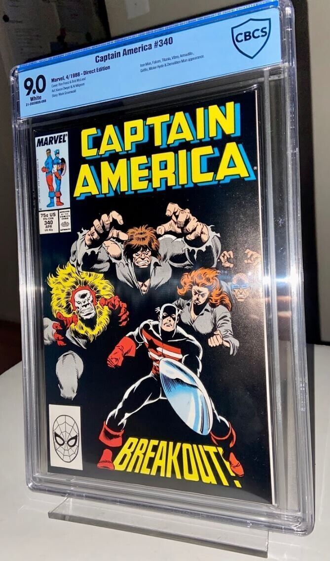 Captain America #340 - Iron Man betrays Steve Rogers! CBCS 9.0 - Brand ...