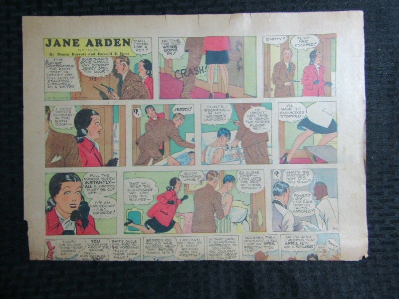 1940s JANE ARDEN Barrett & Ross 15x11" Newspaper Comic Strip LOT B of ...