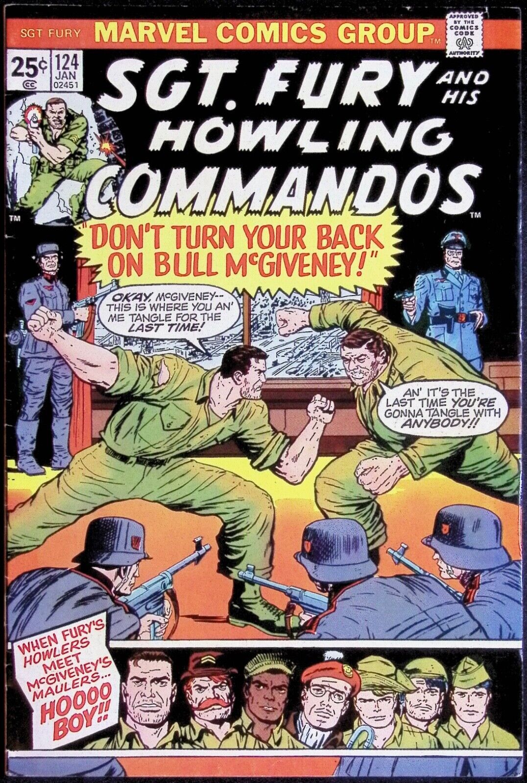 SGT FURY & HIS HOWLING COMMANDOS Comic 124 — Reprint WW II War 1975 ...
