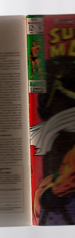 Sub-Mariner #9 - 1st app Naga & Serpent Crown - KEY - Namor - 1968 - VF ...