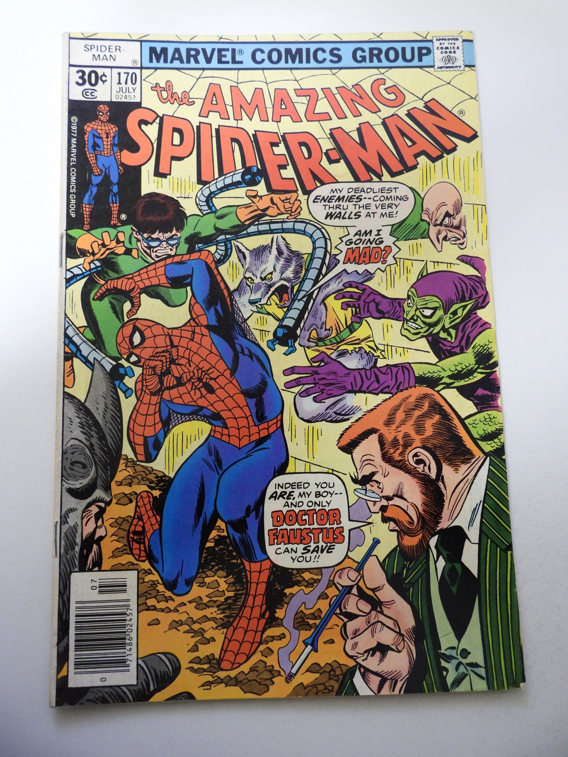 The Amazing Spider-Man #170 (1977) GD Cond centerfold detached | Comic ...