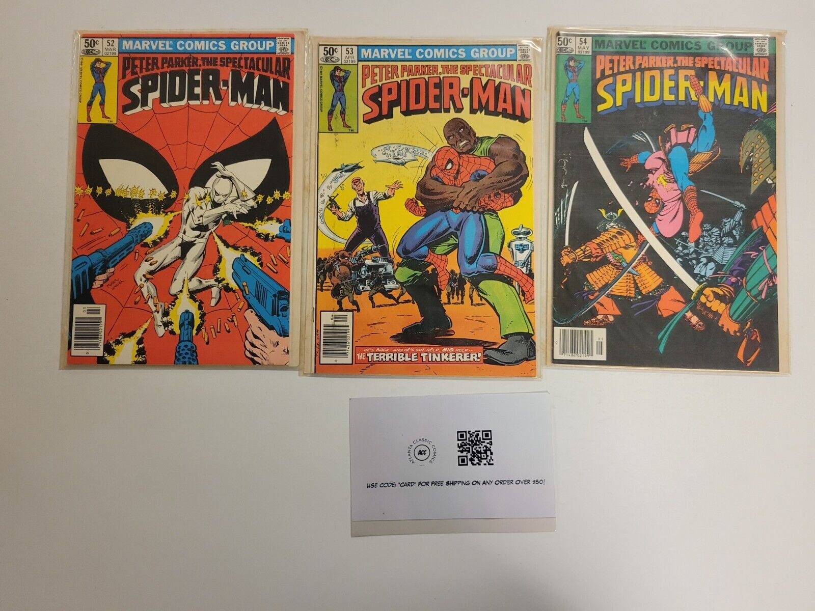 3 Peter Parker Spectacular Spider-Man Marvel Comic Books #52 53 54 65 ...