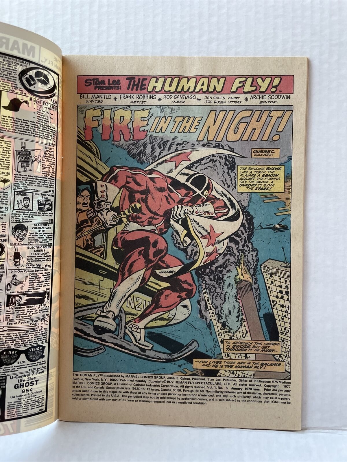 The Human Fly #5 | Comic Books - Bronze Age, Marvel, Human Fly ...