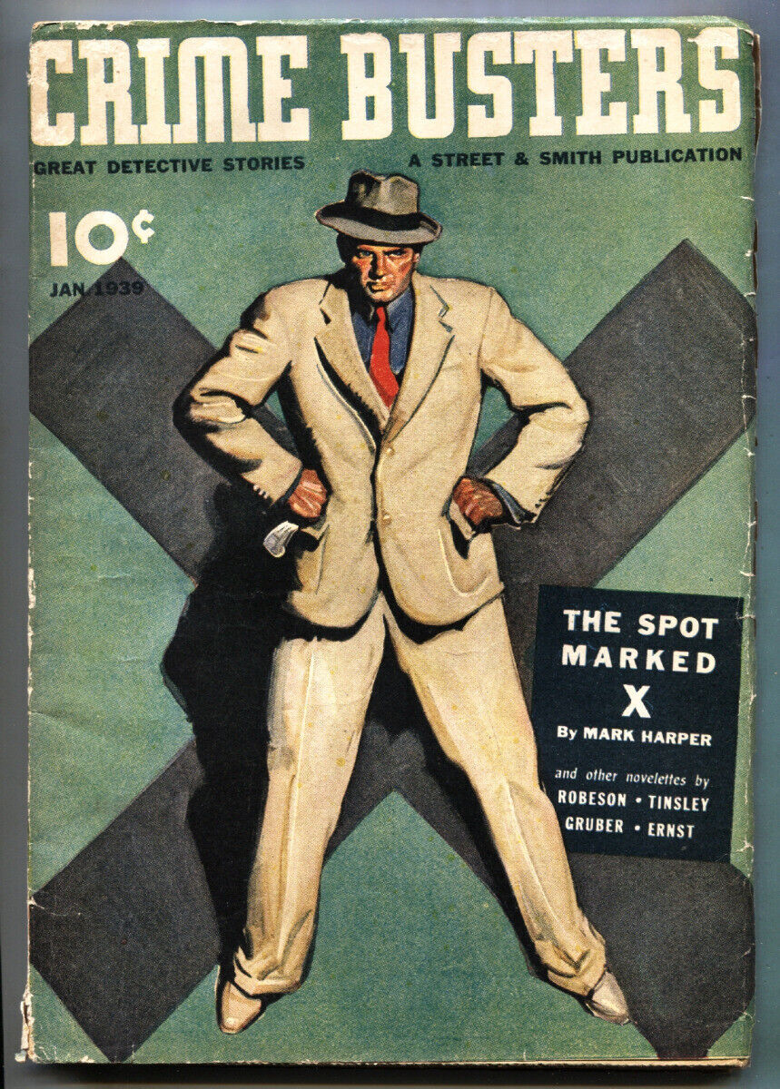 Crime Busters January 1939-Crime Pulp Magazine-Rare-Street and Smith ...