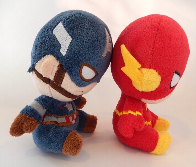 DC Comics / Marvel Flash & Captain America 5" plush by funko eaw ...