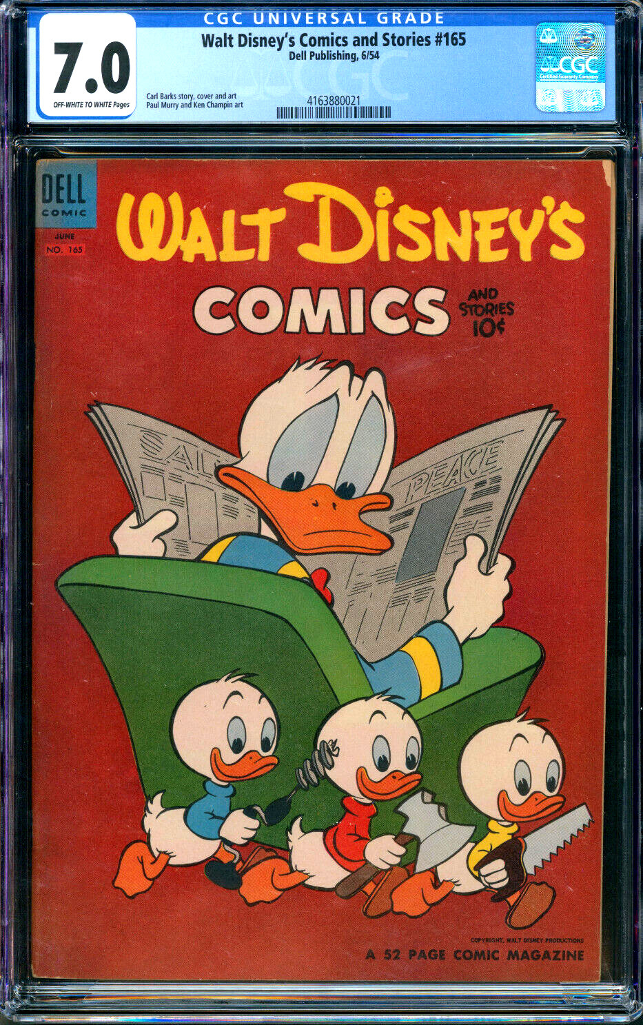 Walt Disneys Comics and Stories #165 Dell Publishing 1954 CGC 7.0 ...