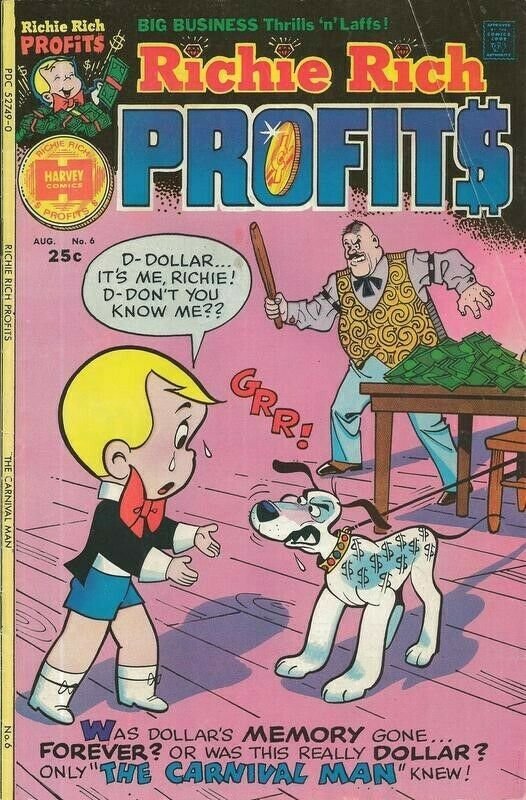 Richie Rich Profits #6 ORIGINAL Vintage 1975 Harvey Comics | Comic ...