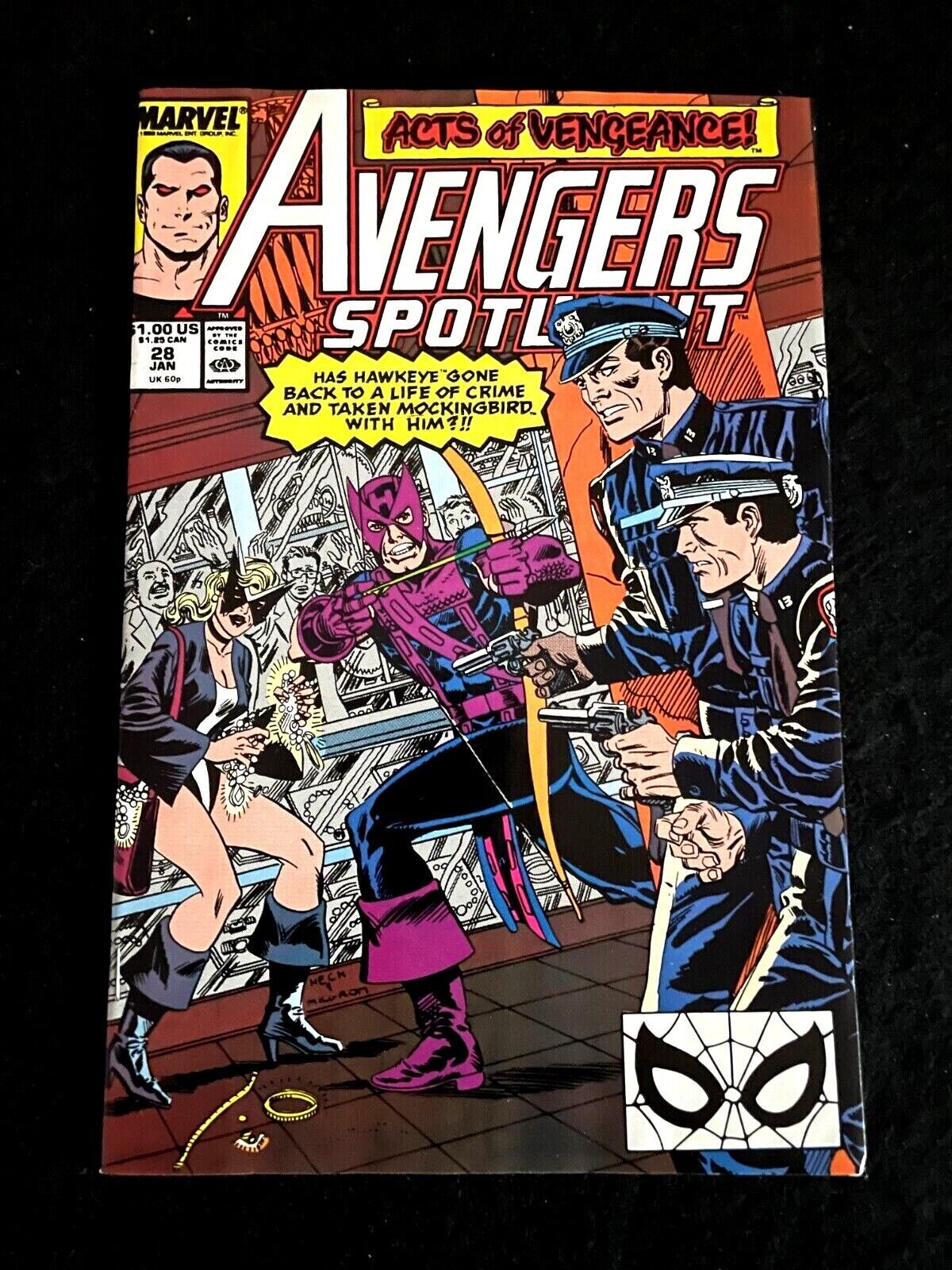 Avengers Spotlight #28 1990 - HIGH GRADE - Hawkeye and Mockingbird ...