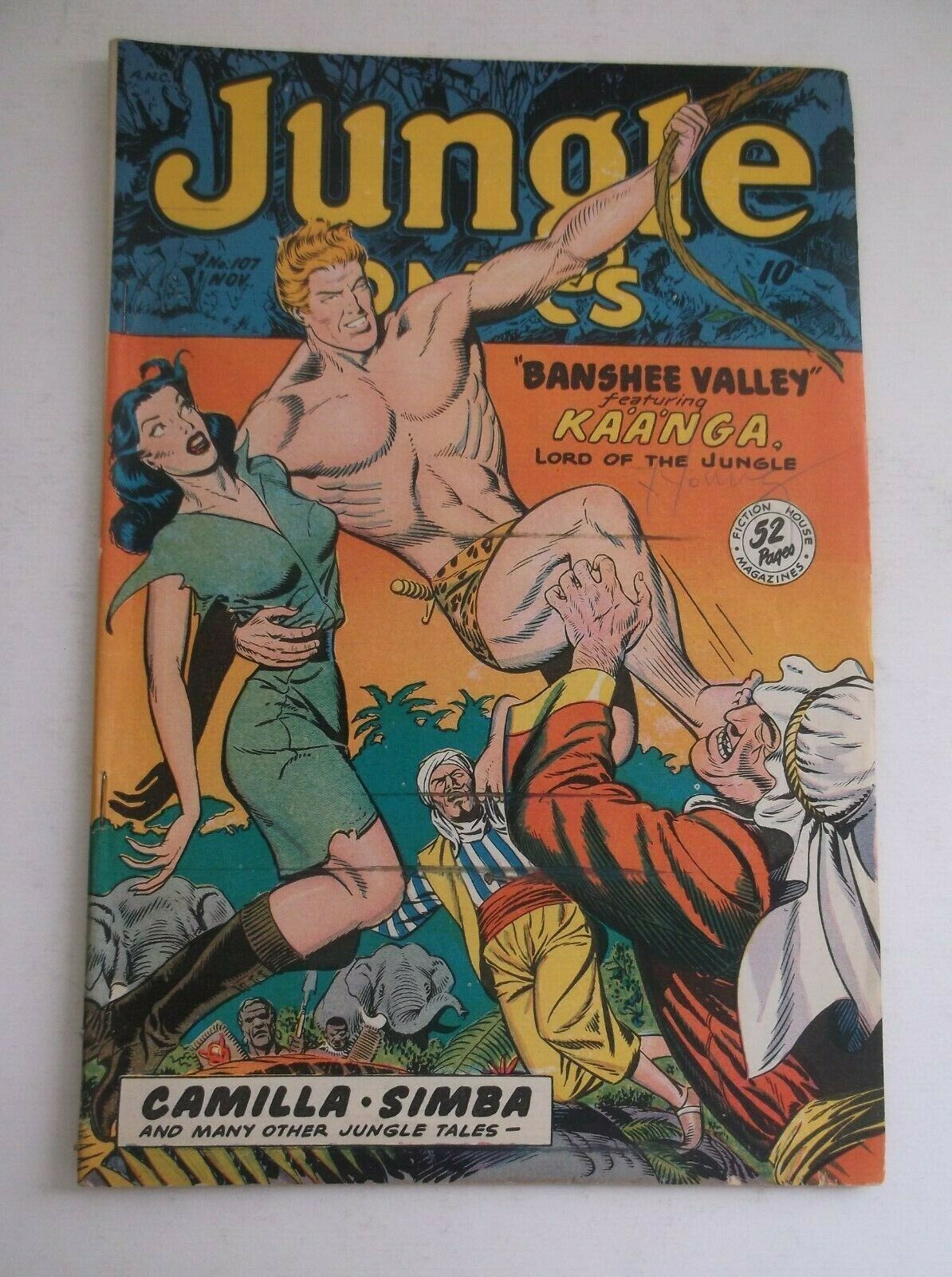 Fiction House: Jungle Comics #107, Feat. Camilla/Kaanga/Simba,1948, FN ...
