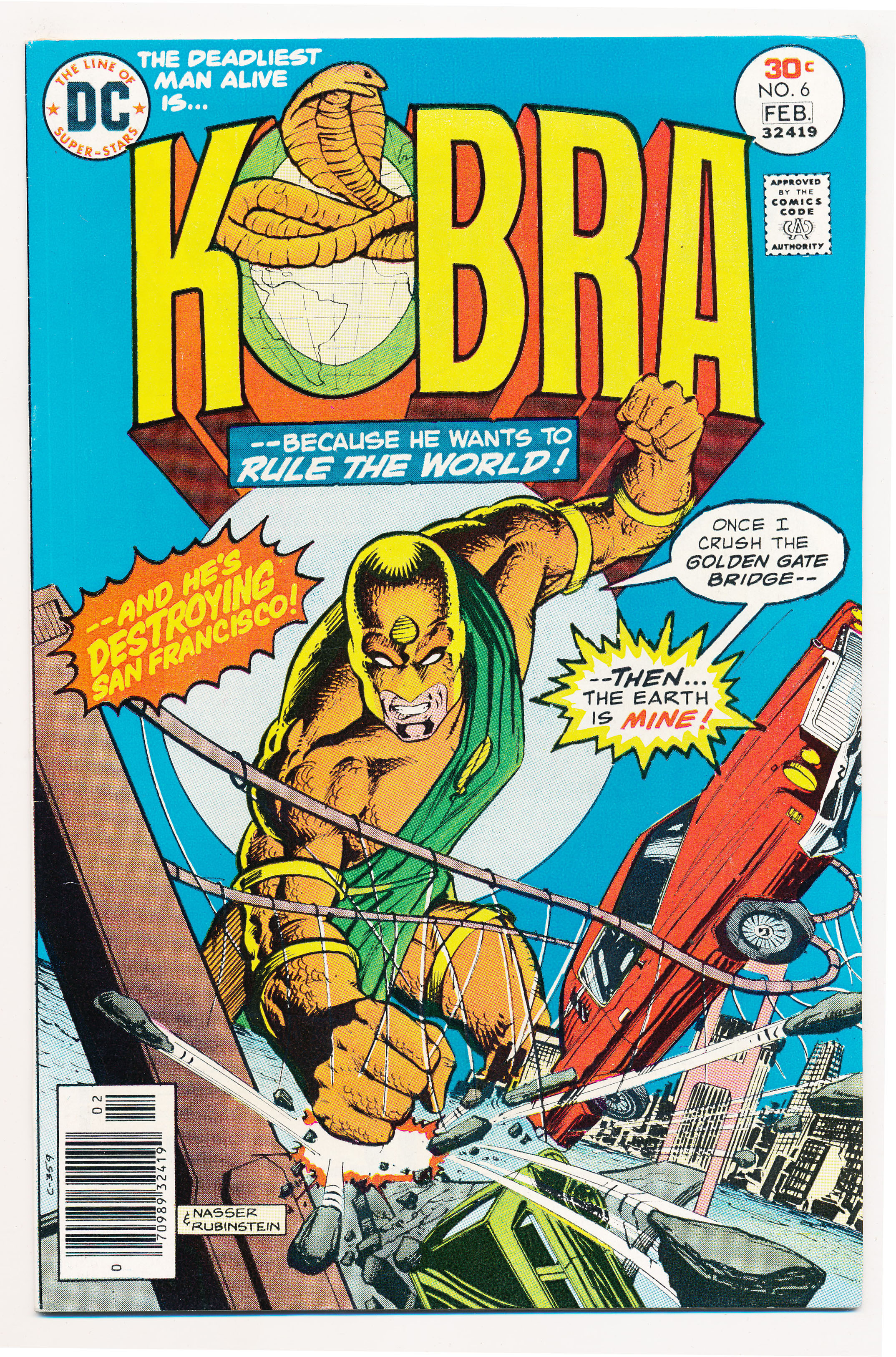 Kobra (1976 DC) #1-7 FN+/NM- Complete series | Comic Books - Bronze Age ...