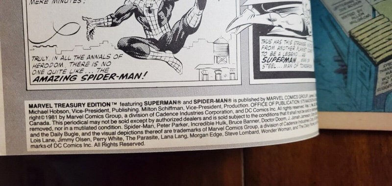 MARVEL TREASURY EDITION #28 - Superman and Spider-Man (1981) NM ...