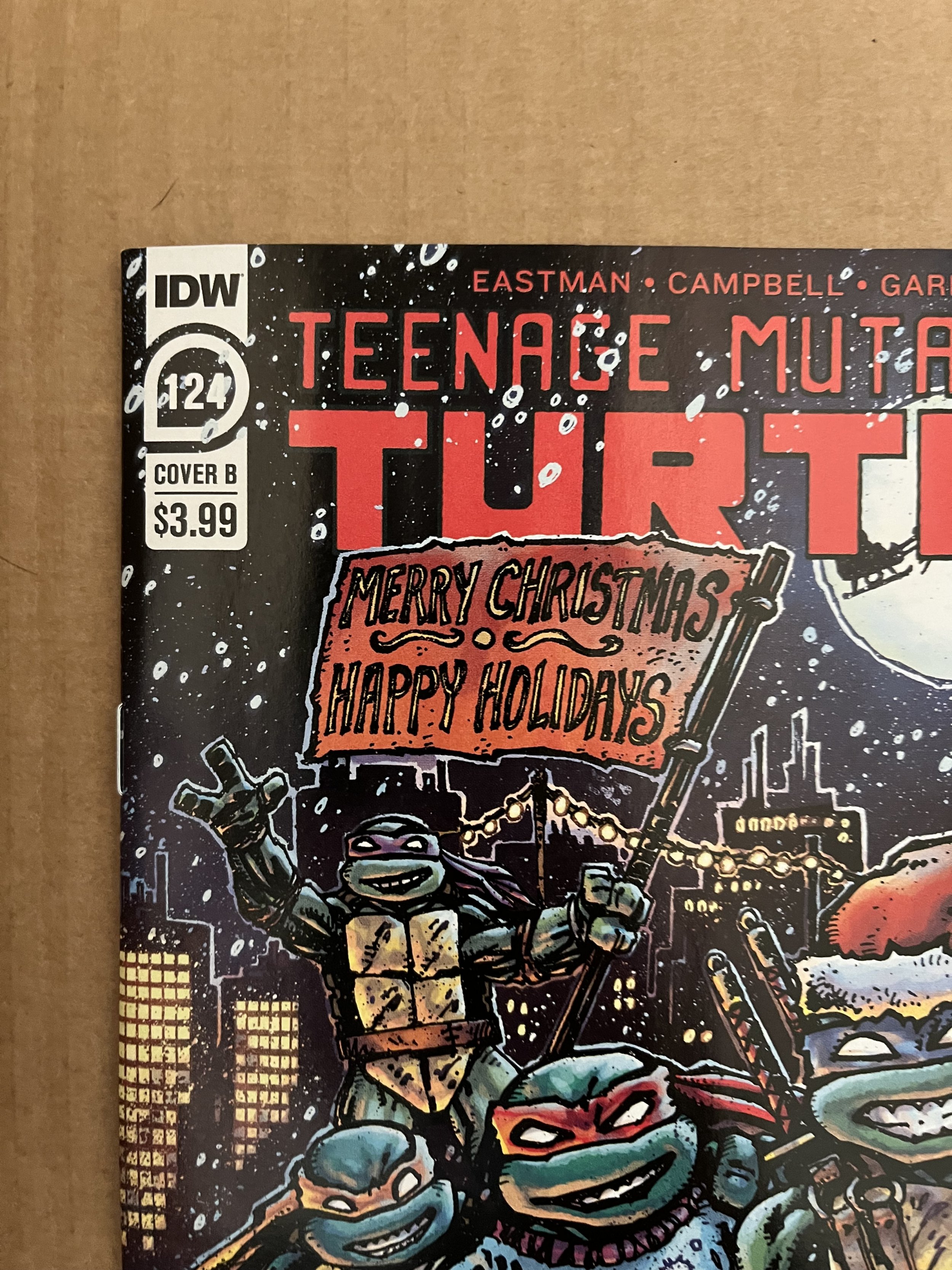 Teenage Mutant Ninja Turtles # 124 NM Eastman RI Christmas Var HTF ...