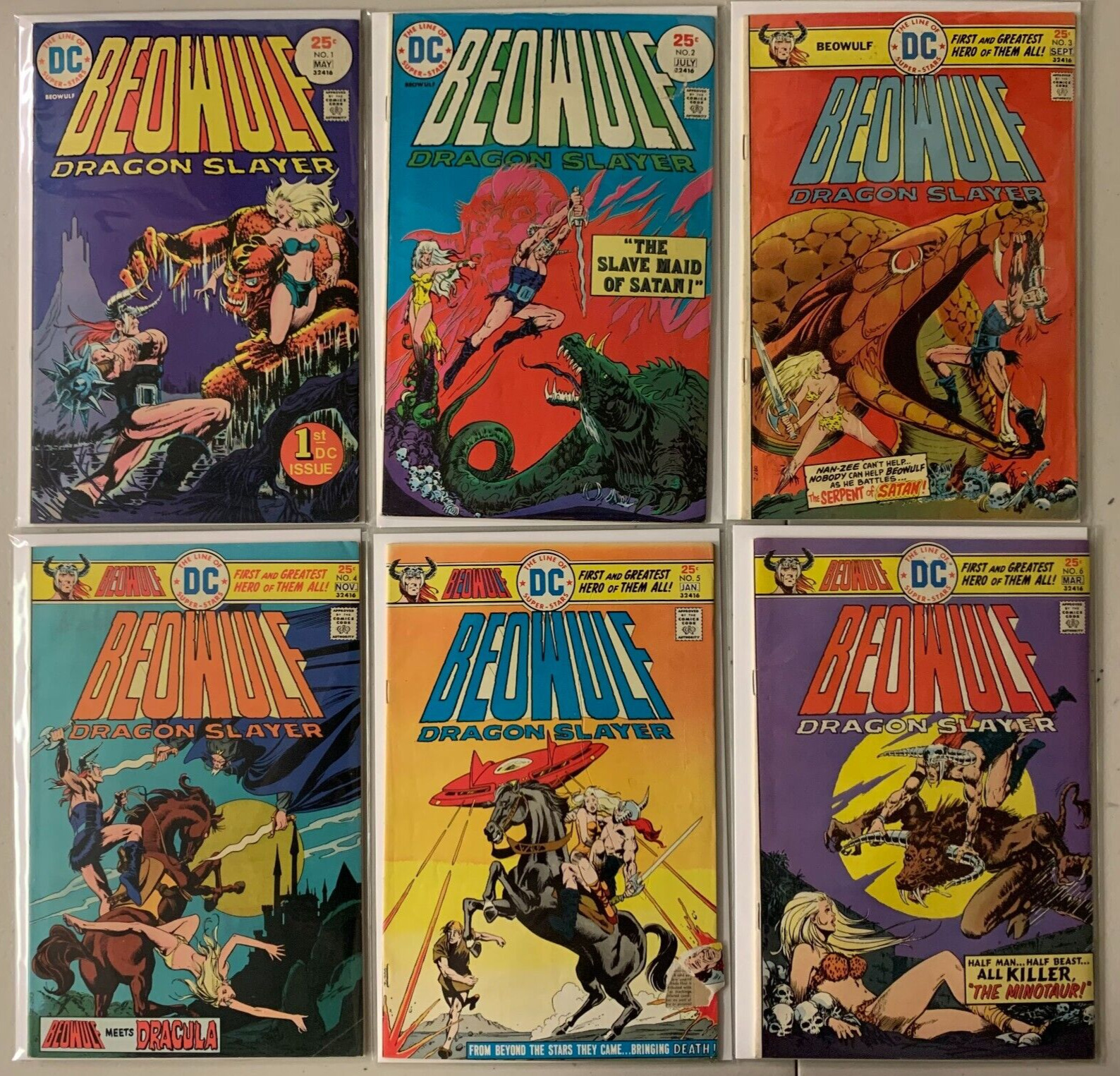 Beowulf set #1-6 DC 6 different books (5.0 VG/FN) (1975) | Comic Books ...