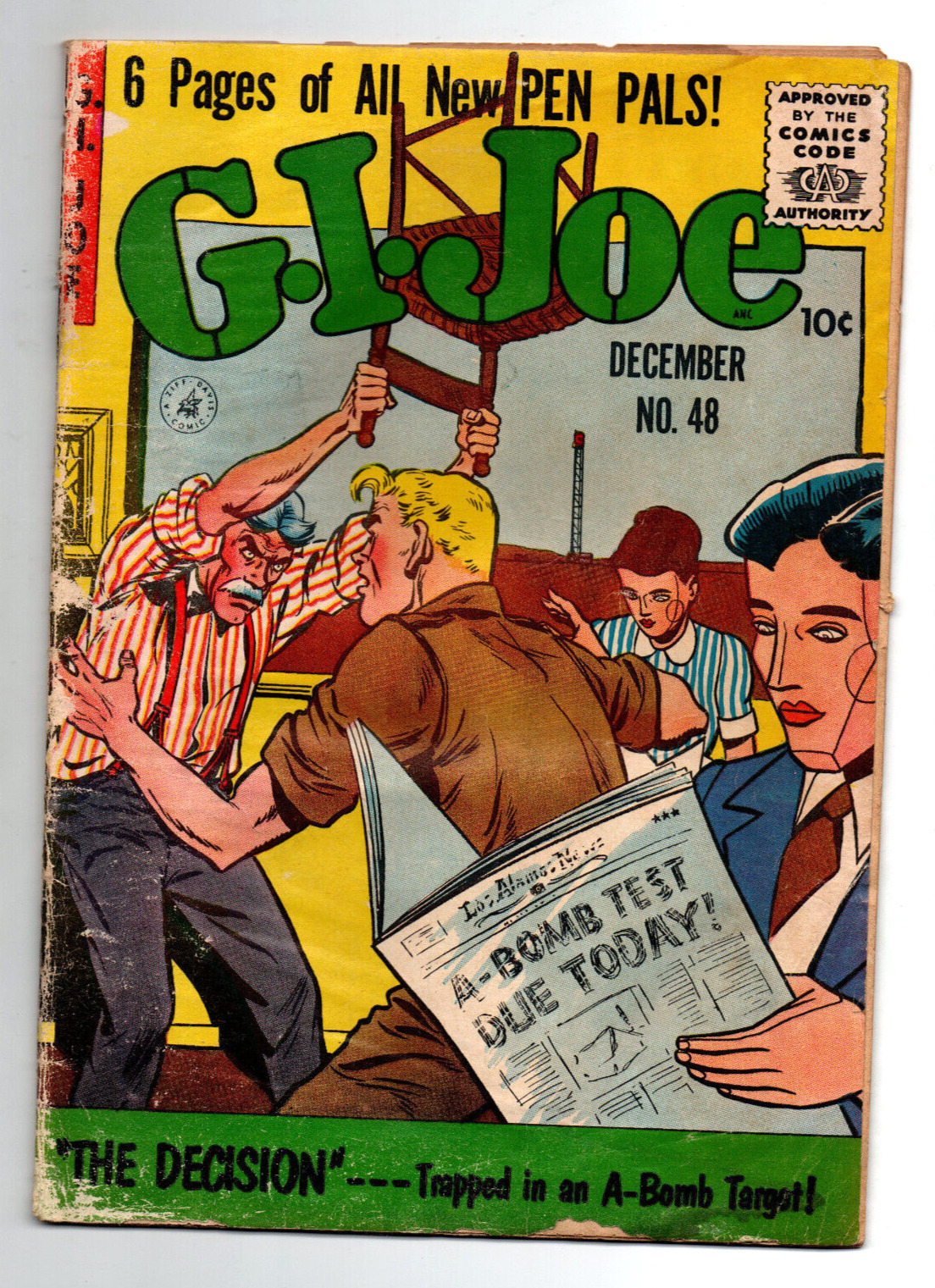 G.I. Joe #48 - Korean War - Schroeder painted cover - Ziff Davis - 1956 ...