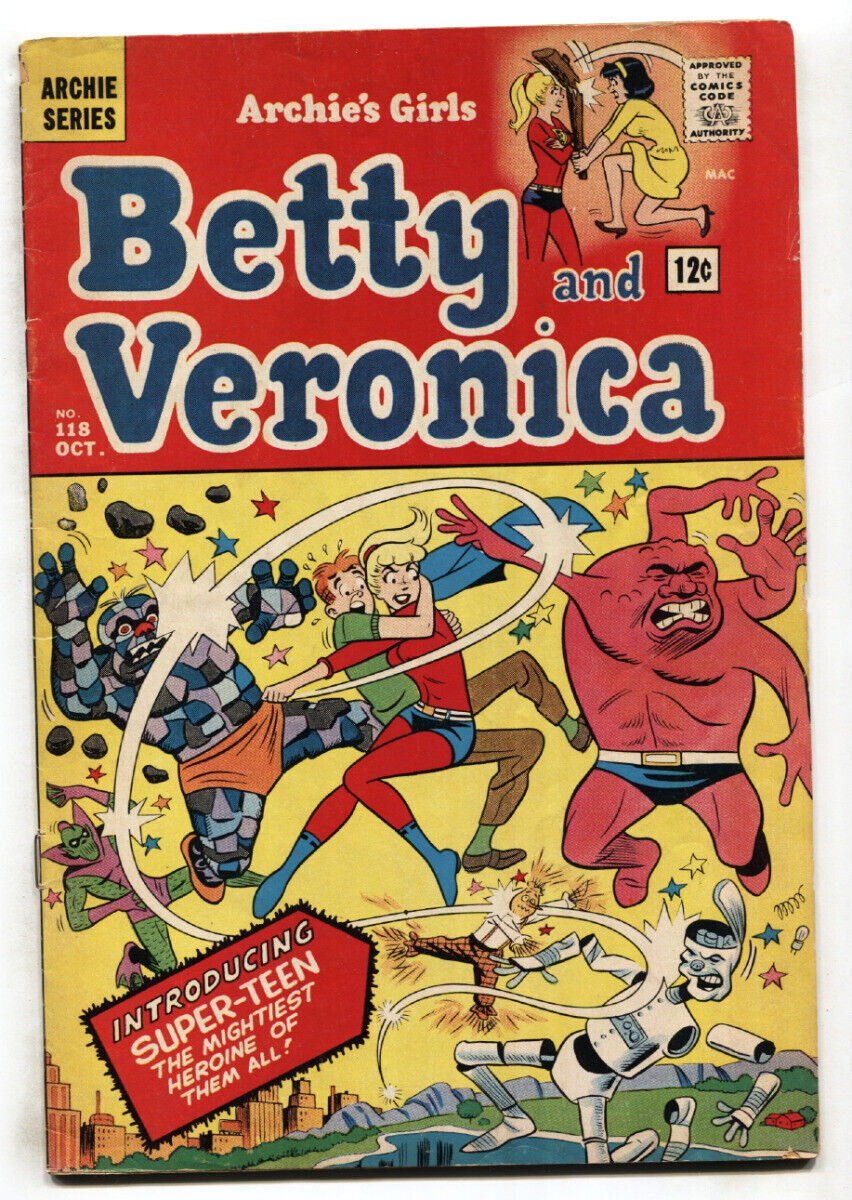 Betty and Veronica #118-- Comic Book--1965--Archie--1St Super-Teen ...