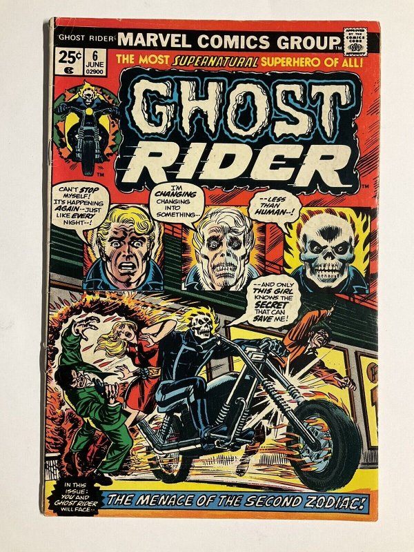 Ghost Rider 6 FN Fine 6.0 Marvel | Comic Books - Bronze Age, Marvel ...