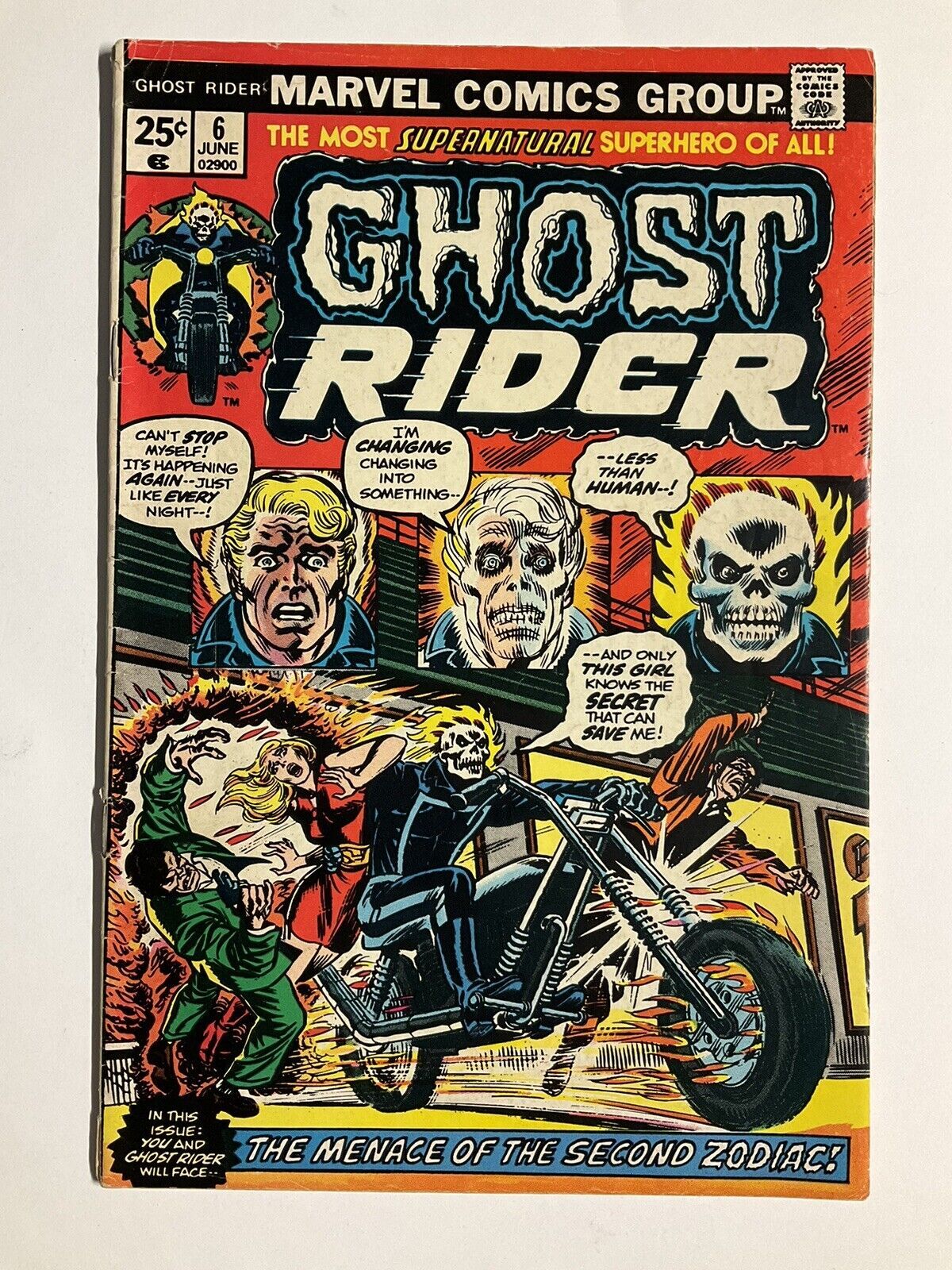 Ghost Rider 6 FN Fine 6.0 Marvel | Comic Books - Bronze Age, Marvel ...