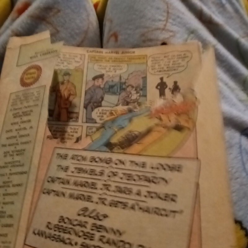 Captain Marvel Jr #53 fawcett comics 1947 Atomic Bomb issue golden age ...