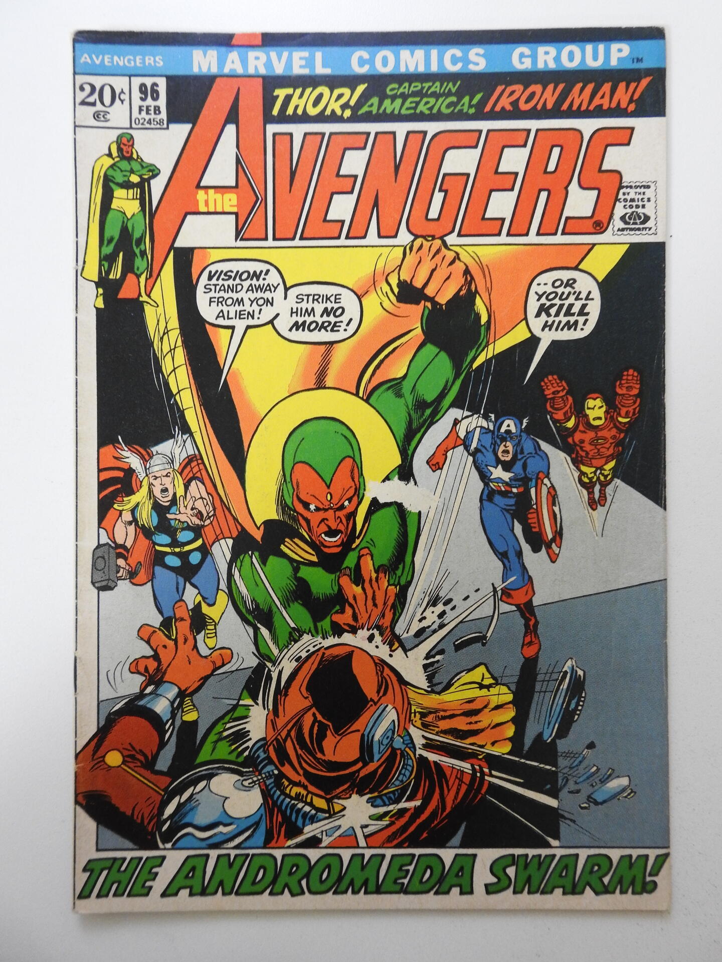 The Avengers #96 (1972) VG Condition! Tape pull front cover | Comic ...