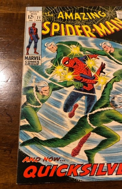 The Amazing Spider-Man #71 (1969)Quicksilver app- light spiting on back ...