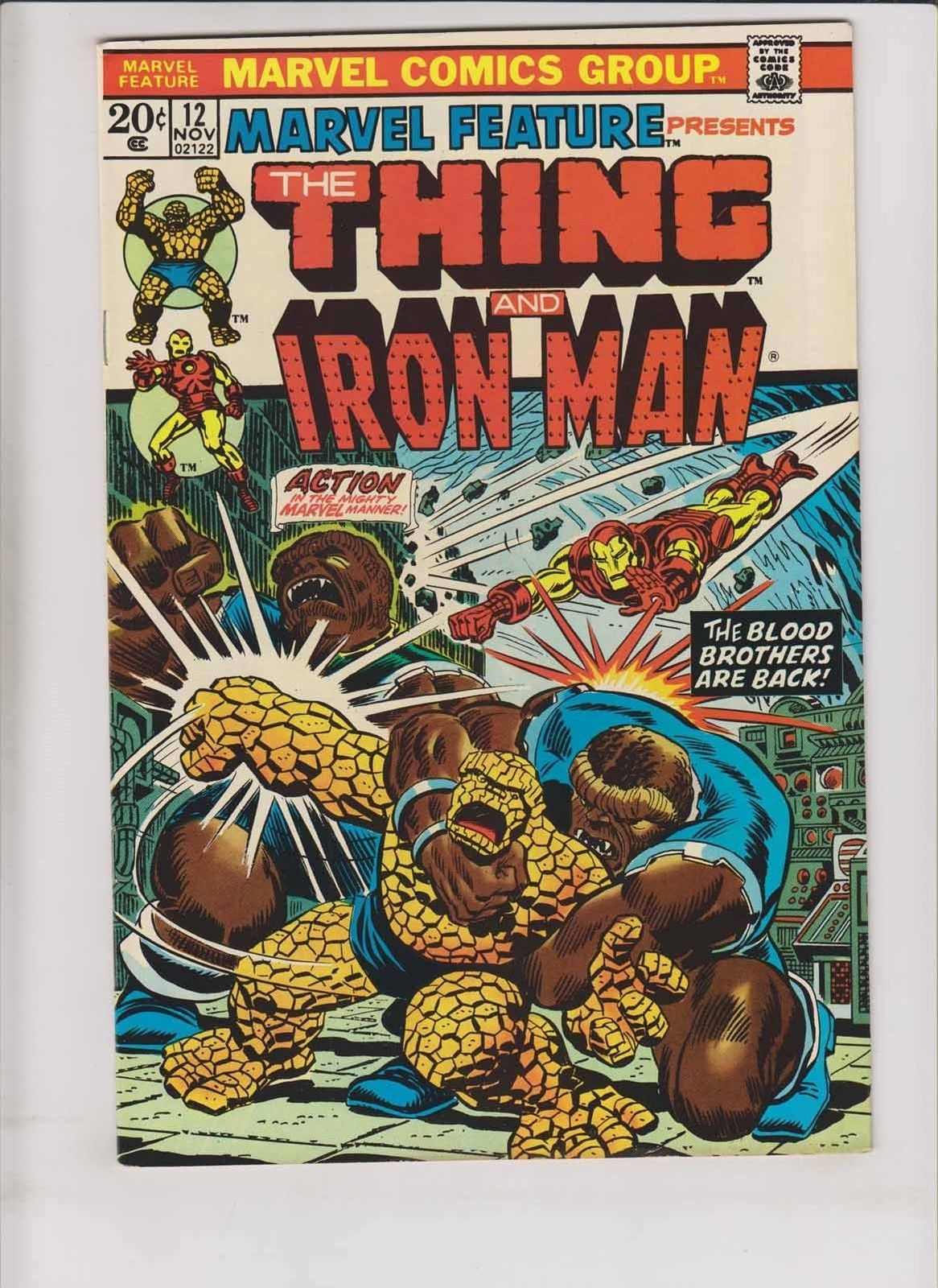 Marvel Feature #12 VF- iron man & the thing - early thanos by jim ...