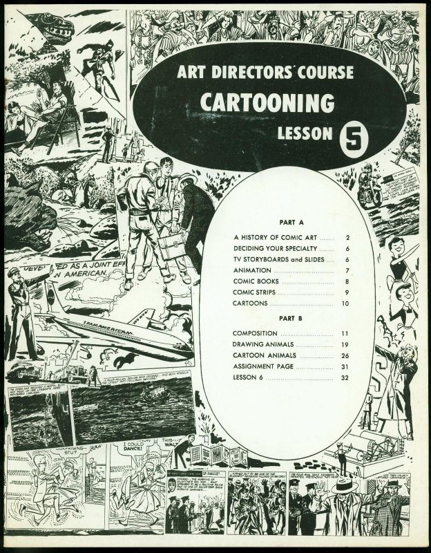 Art Directors Course Cartooning Lesson Five 1970- History of Comic art ...