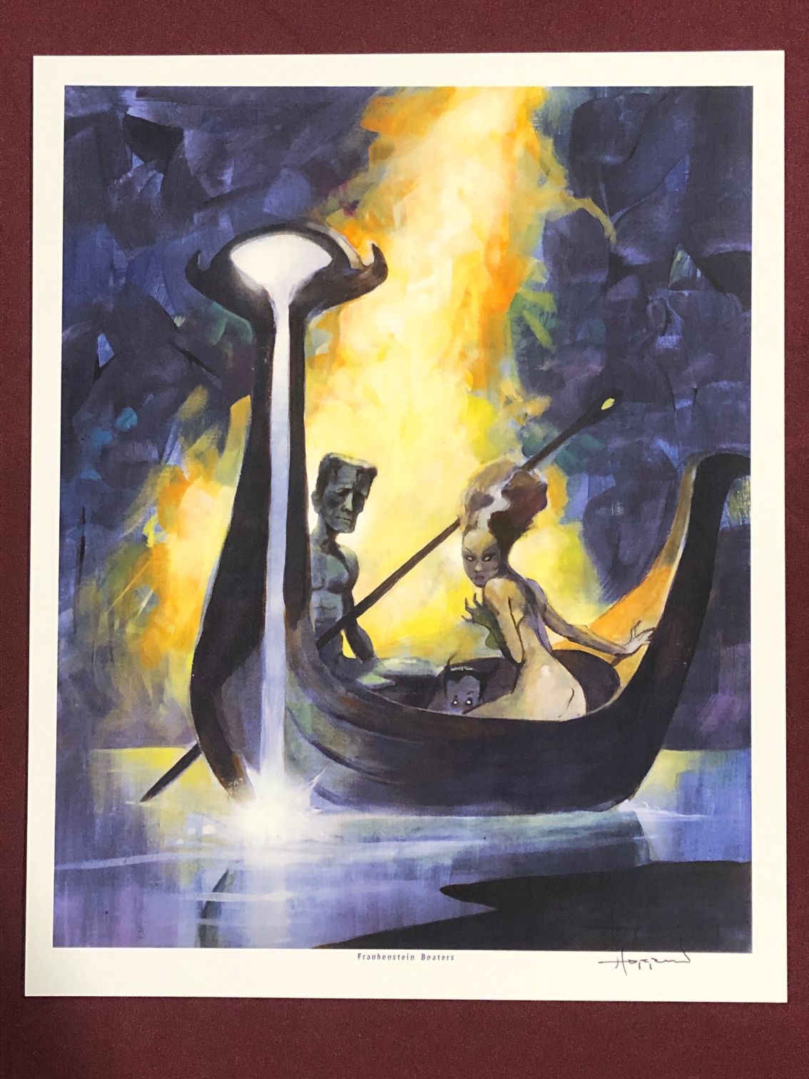 Mike Hoffman 12x15 Signed Print Bride of Frankenstein Franky Dracula ...