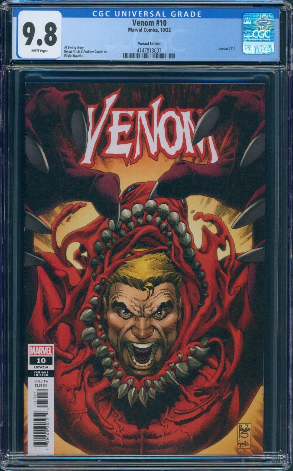 Venom #10 CGC 9.8 Siquira Variant 1st Mention of a 7th Venom Marvel ...
