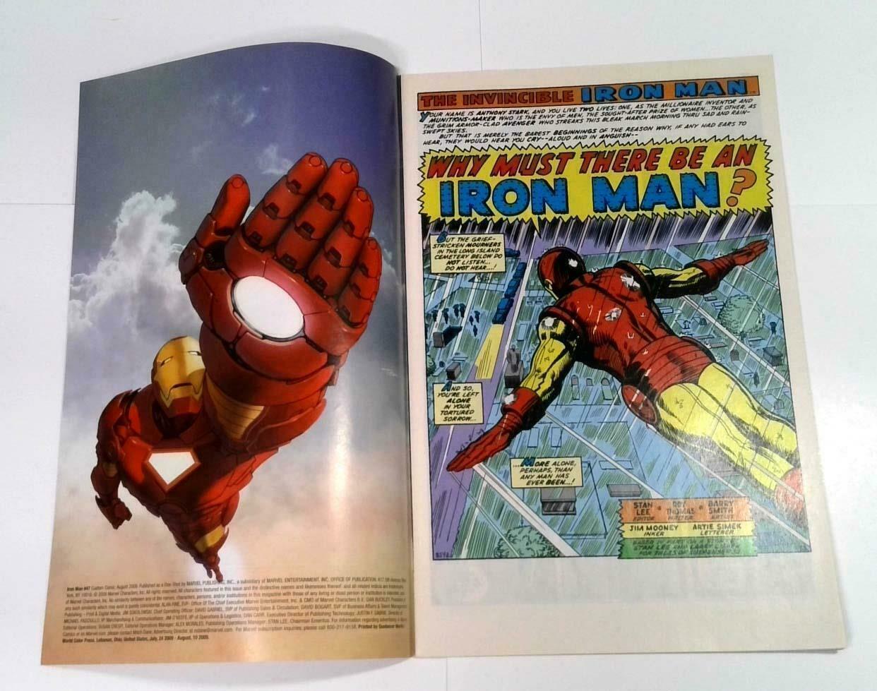 Iron Man #47 Vol. 1 2009 Origin retold Birth of The Power Marvel Hard ...