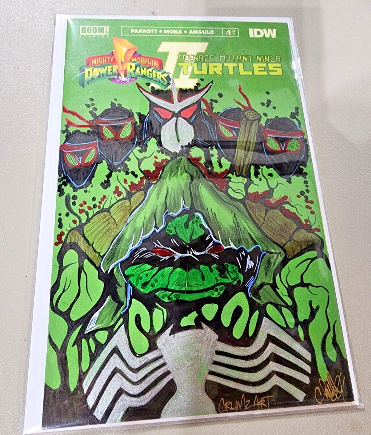 MMPR Teenage Mutant Ninja Turtles TMNT II #1 Original Art CrumZ Last ...