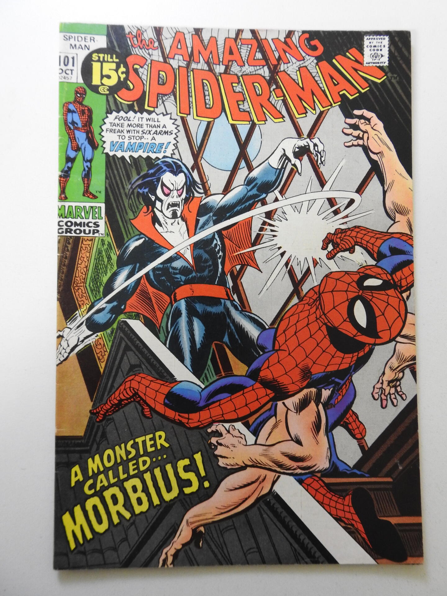 The Amazing Spider-Man #101 (1971) FN+ Cond! First app of Morbius the ...