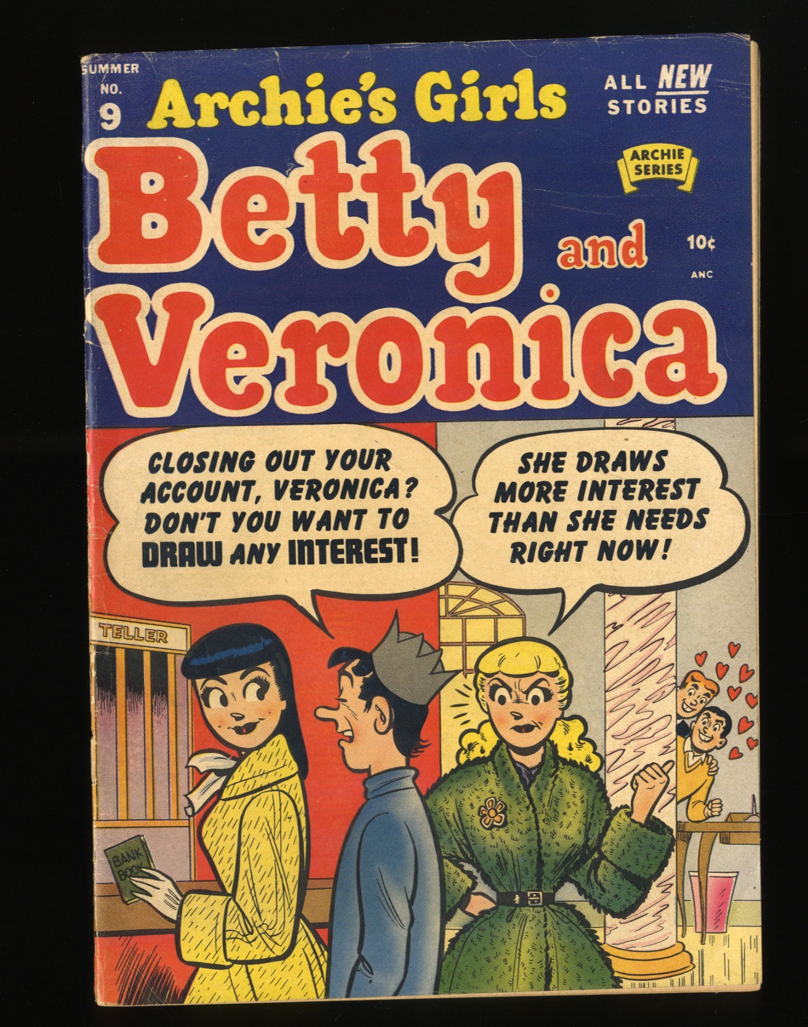 Archie's Girls Betty and Veronica #9 FN- 5.5 Golden Age Humor! 1953 ...