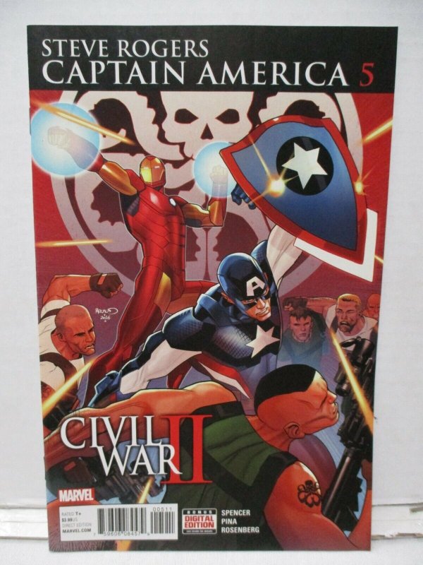 Steve Rogers Captain America #5 Civil War II Tie In - Marvel 2016 ...
