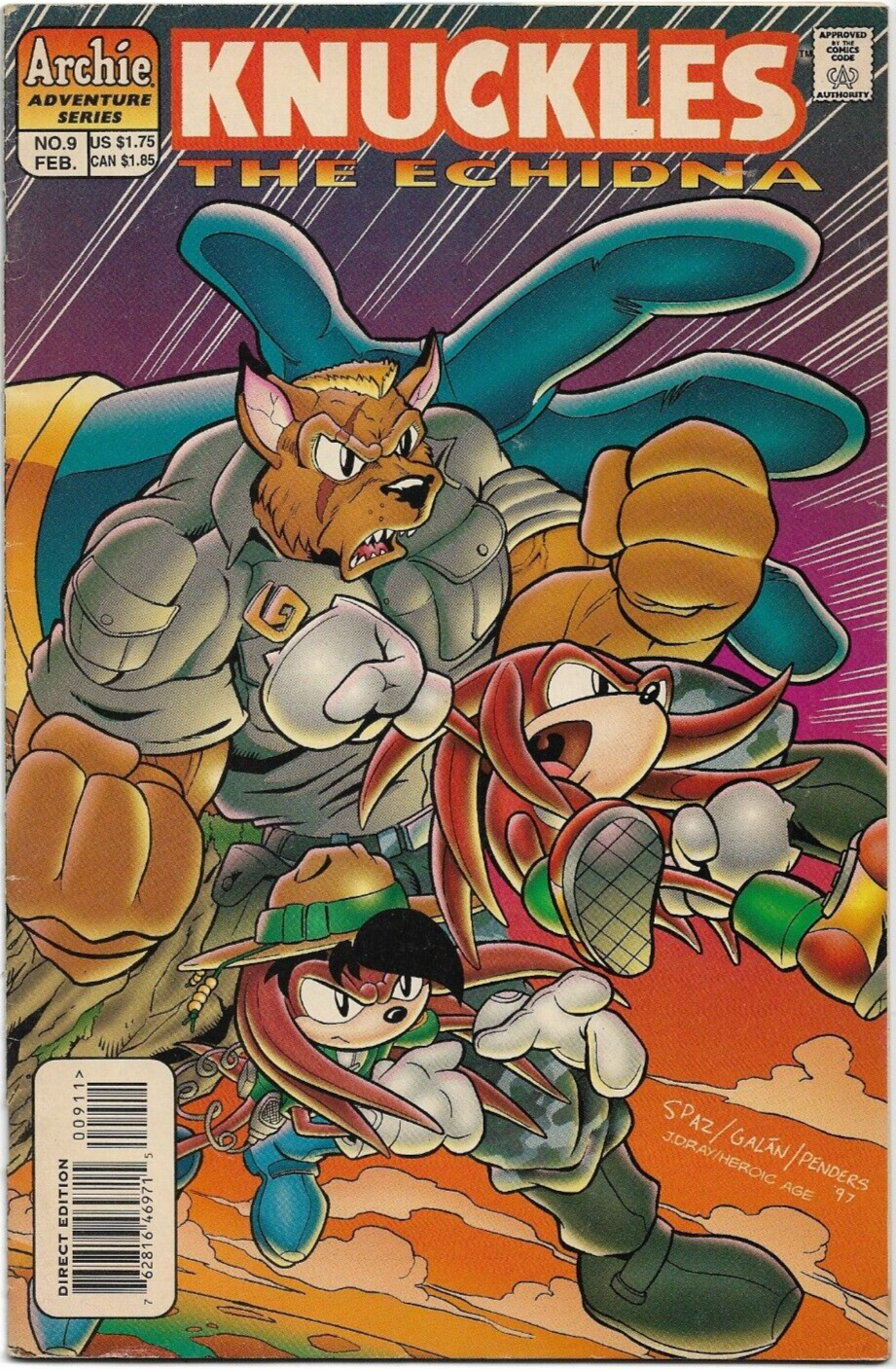Knuckles the Echidna#9 FN/VF 1998 Archie Adventure Series | Comic Books ...