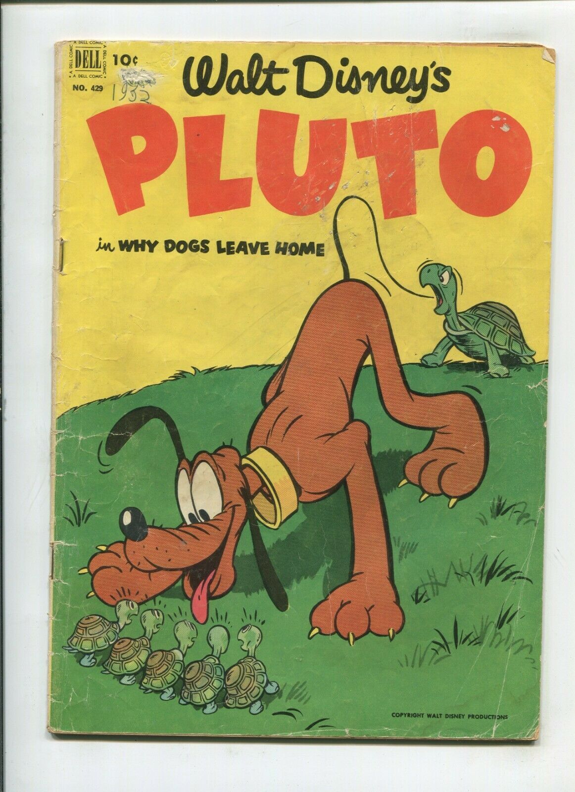 Four Color #429 (2.5) Pluto in WHY Dogs Leave Home!! 1952 | Comic Books - Golden Age, Dell ...