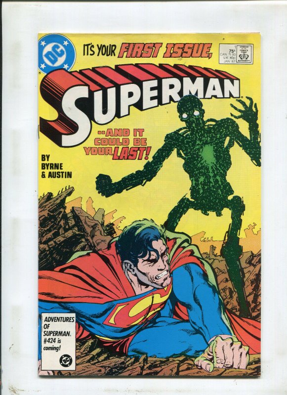 Superman #1 (9.2 or Better) First New Metallo! KEY Issue! 1987 | Comic ...