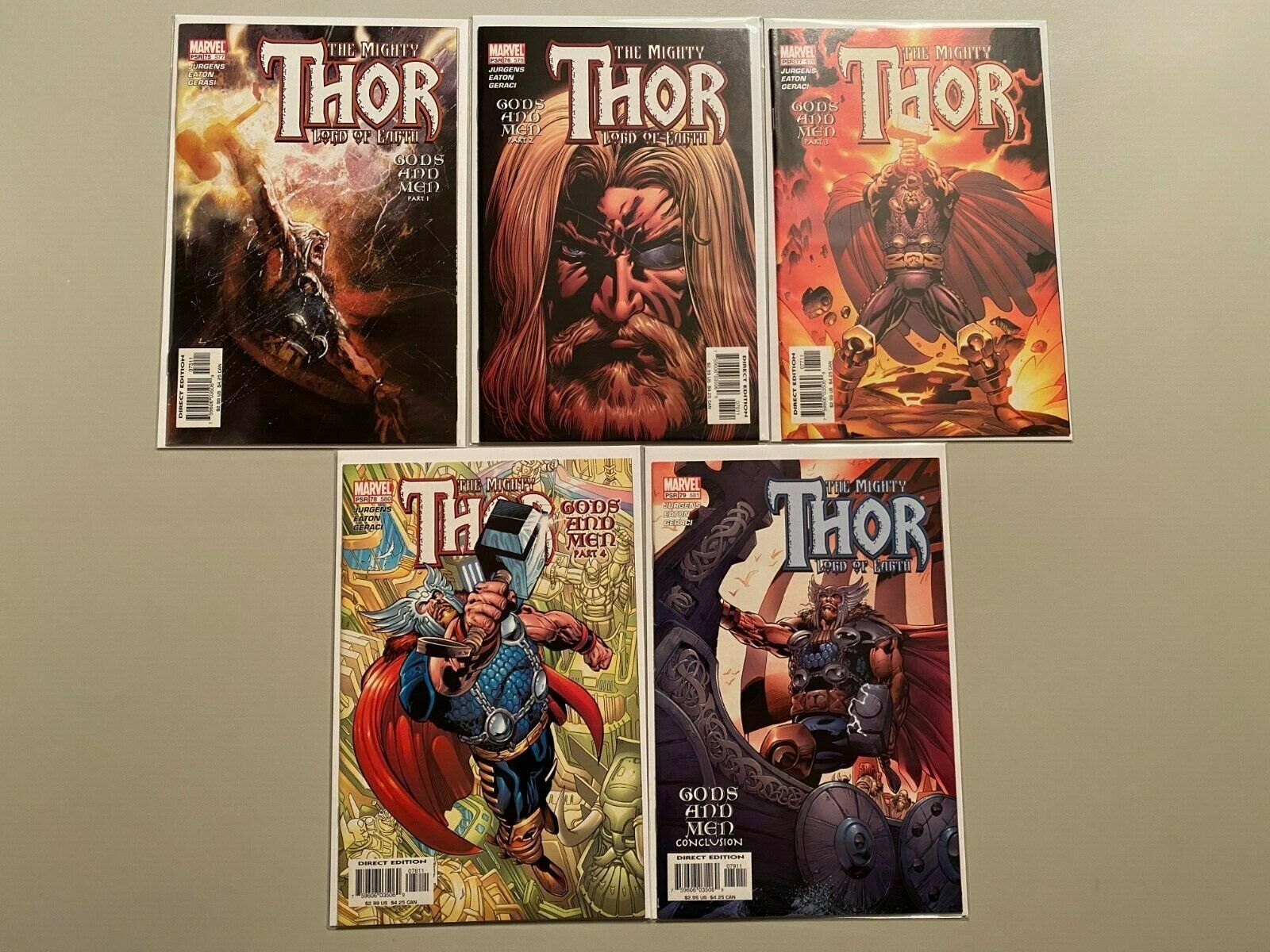 Thor #75-79 Gods and Men set NM (2004 2nd Series) | Comic Books ...