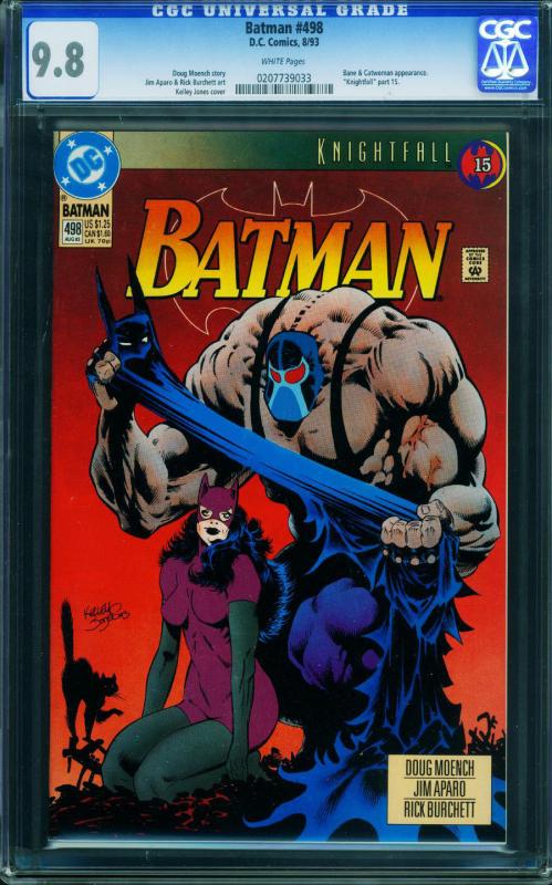 Batman #498 1993 CGC Graded 9.8 White Pages-Bane-Catwoman 0207739033 ...
