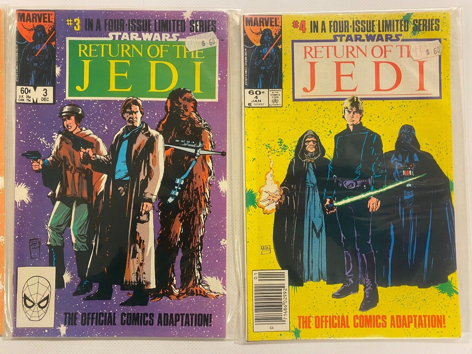 Star Wars Return of the Jedi Complete Marvel Comics LTD Series #1 2 3 4 ...