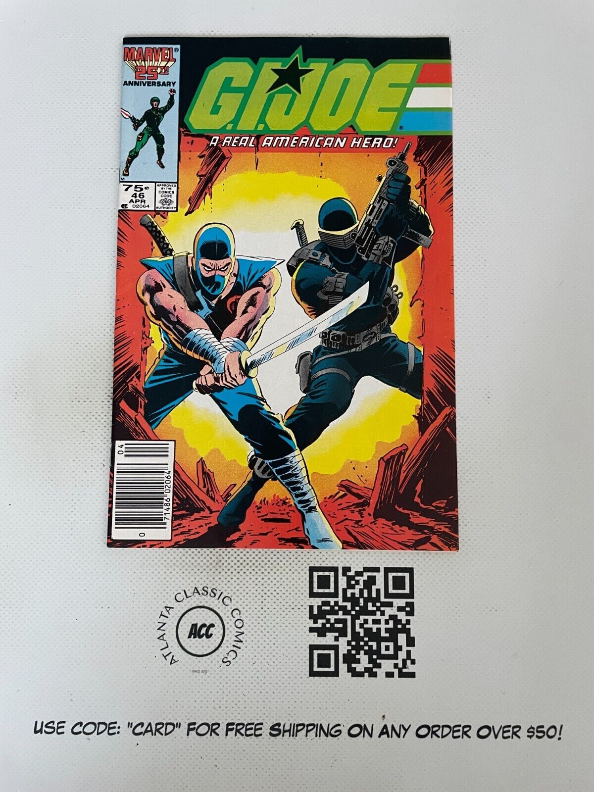 G.I. Joe # 46 NM Marvel Comic Book Duke Snake Eyes Cobra Duke Shadow 15 ...
