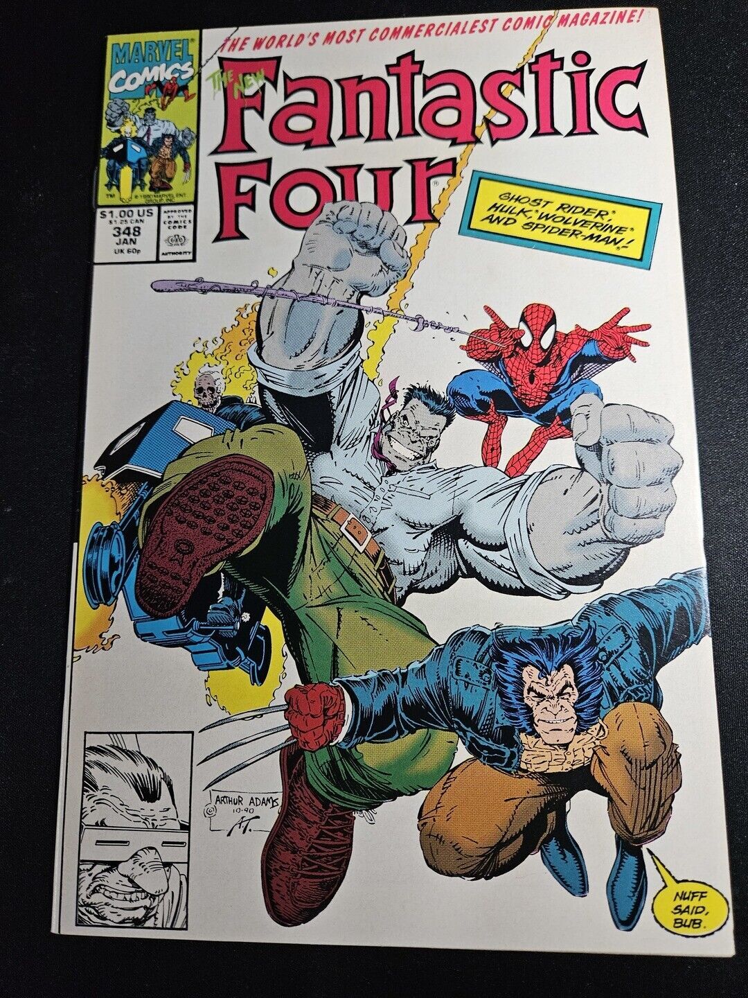 Fantastic Four #348 NM- Wolverine Hulk Ghost Rider Marvel Comics c178 ...