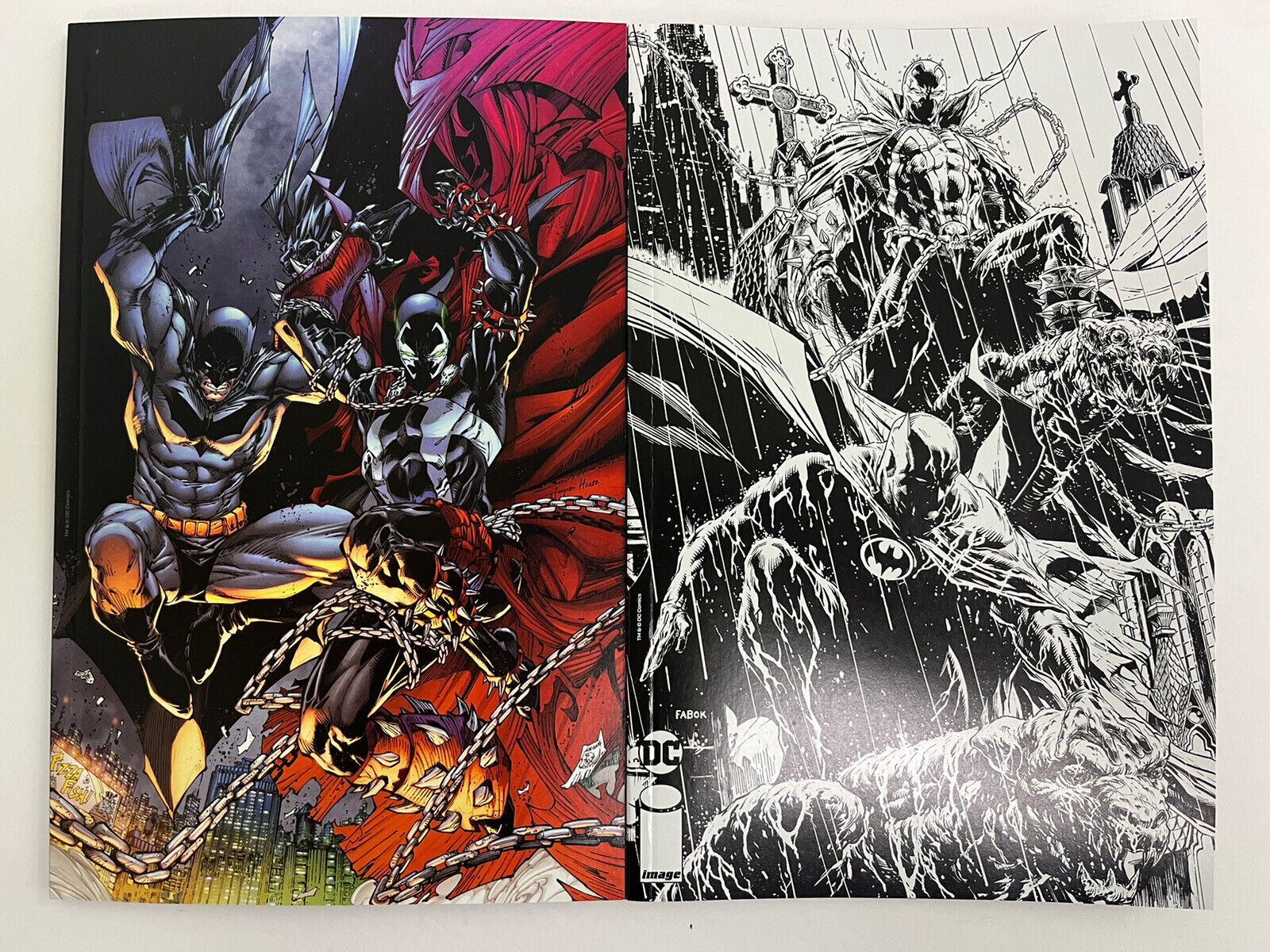 Batman Spawn #1 CVR L 1:25 Jason Fabok B&W + a 2022 NM SET DC Comics ...