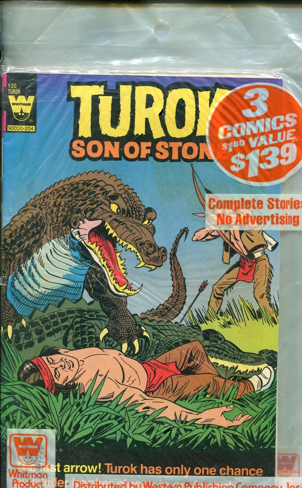 Whitman Comics 3 Pack #1 1982-Turok #130-Dagar #19-Mighty Samson #32-VF ...
