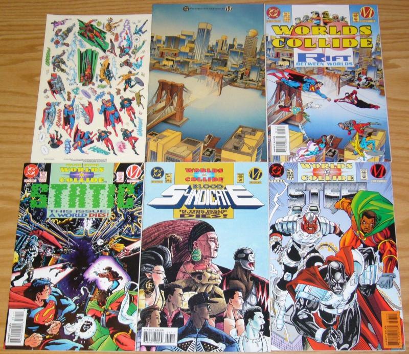 Worlds Collide #1-14 VF/NM complete story + variant SUPERMAN MEETS ...