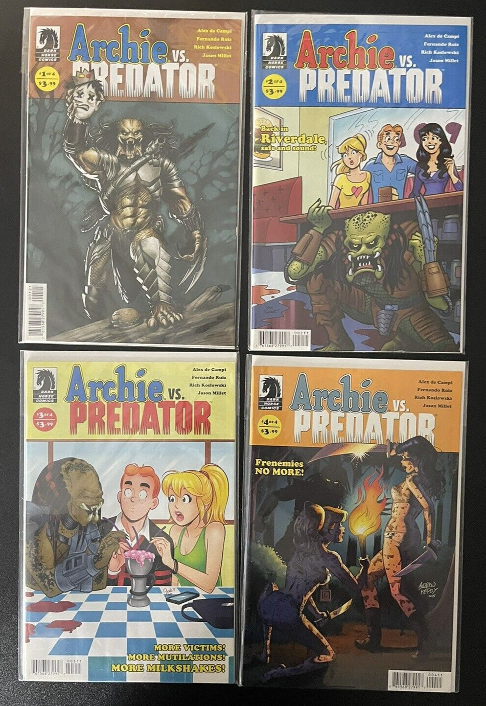 Archie Vs. Predator #1-4 Dark Horse Comics Set Lot | Comic Books ...